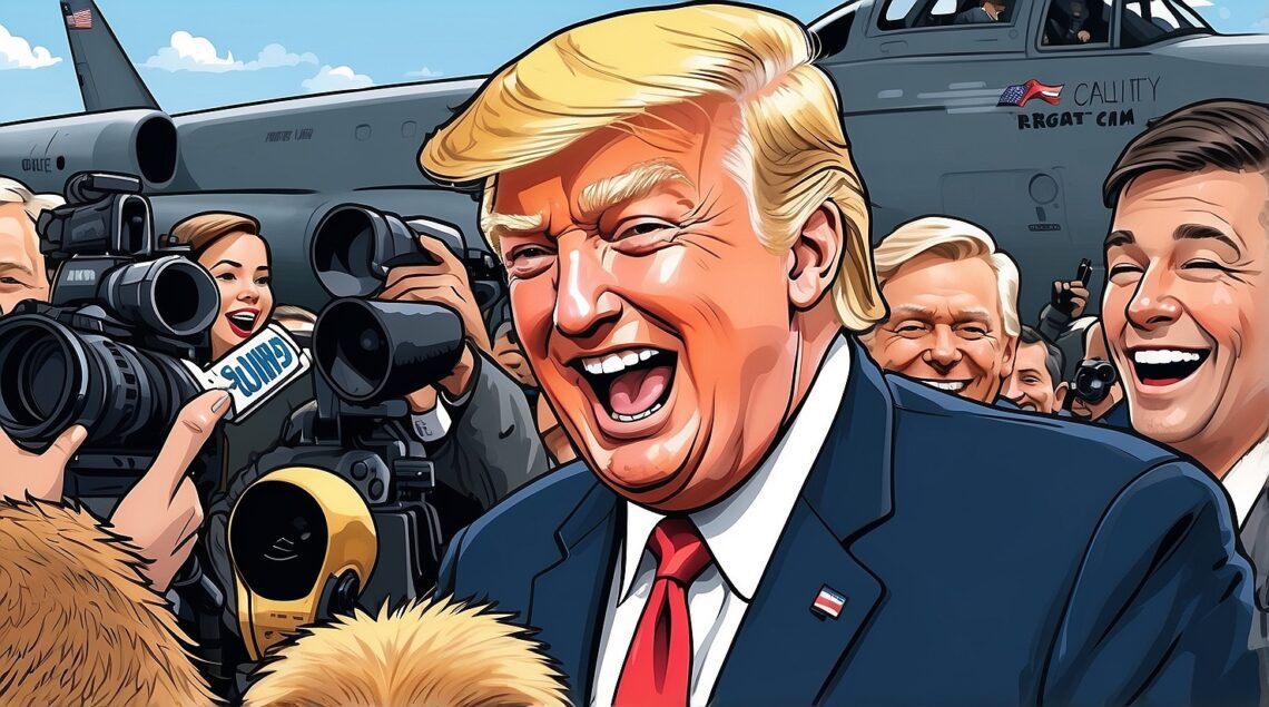 Trump Takes a Hit, Jokes on the Mic – The Daily Skrape