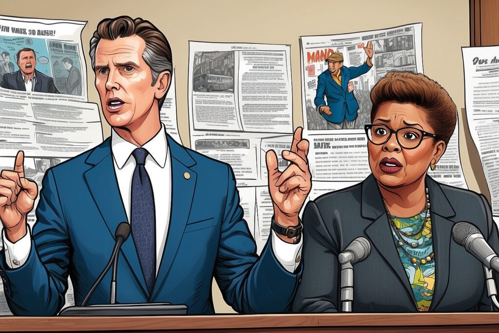 Newsom Bass Grumble Riot Spending Love Immigrant Funds – The Daily Skrape